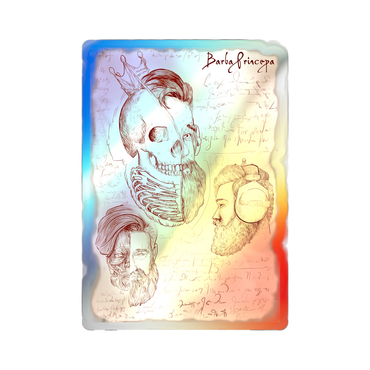 BeardPrincess - Holographic Barba Princepa Sticker – Armada Merch