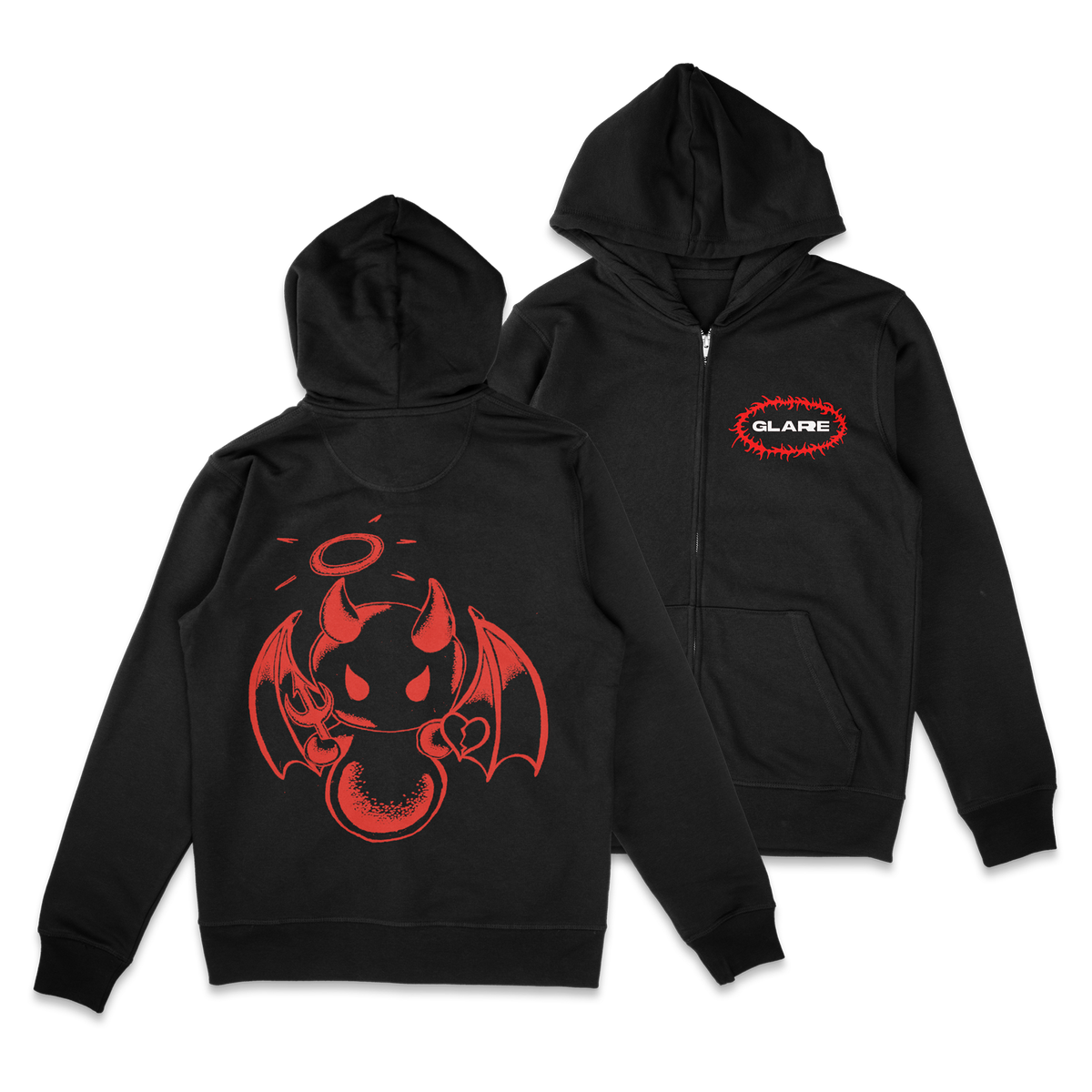 Glare - Devil Zip-Up Hoodie – Armada Merch
