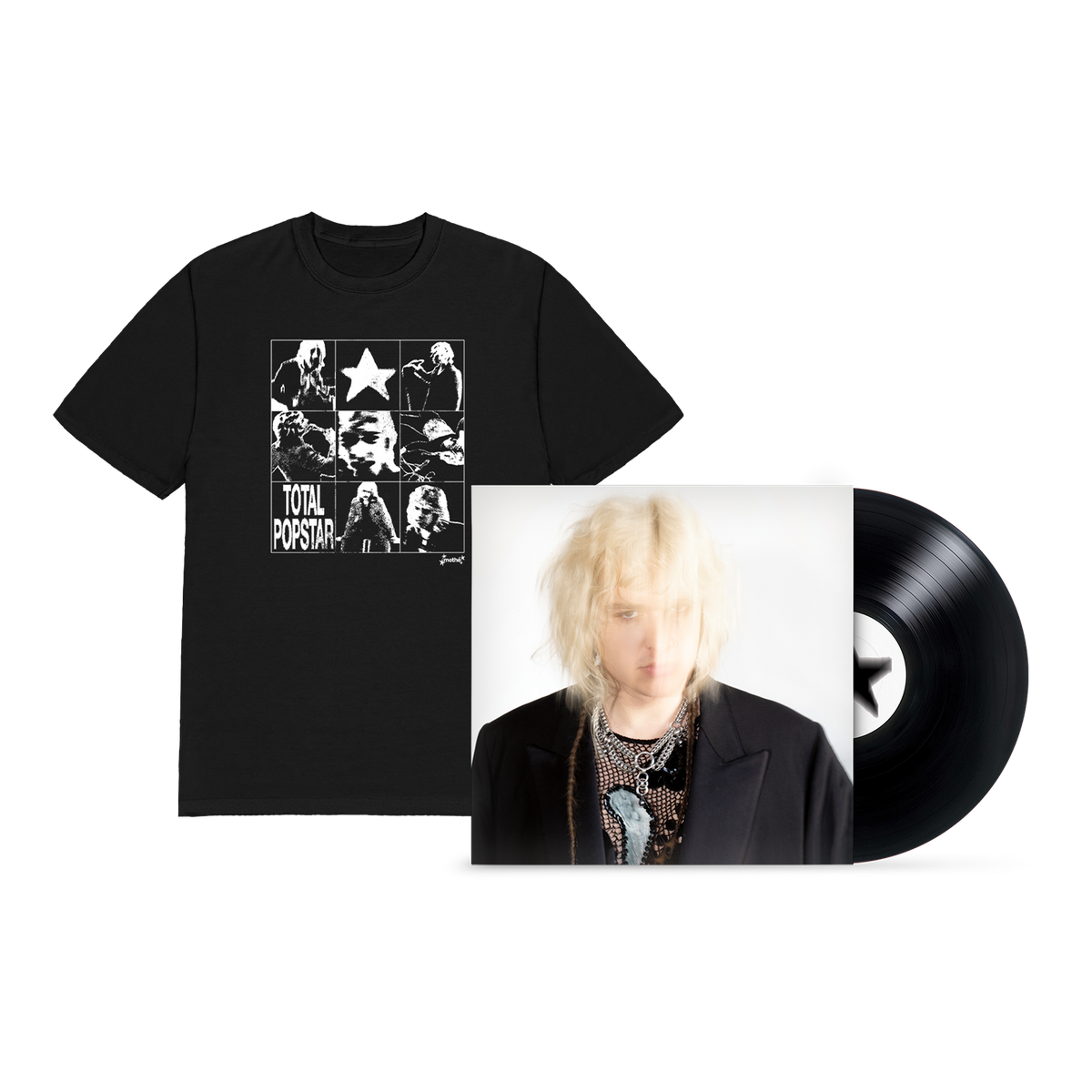 Mothé - Total Popstar Tee (Black) + Total Popstar Vinyl – Armada Merch