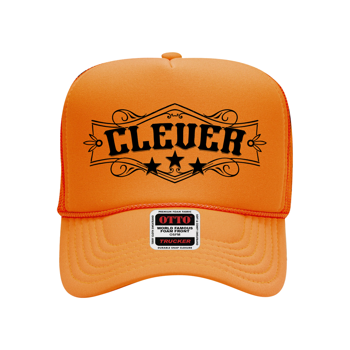 Clever - Western Trucker Hat (Neon Orange) – Armada Merch